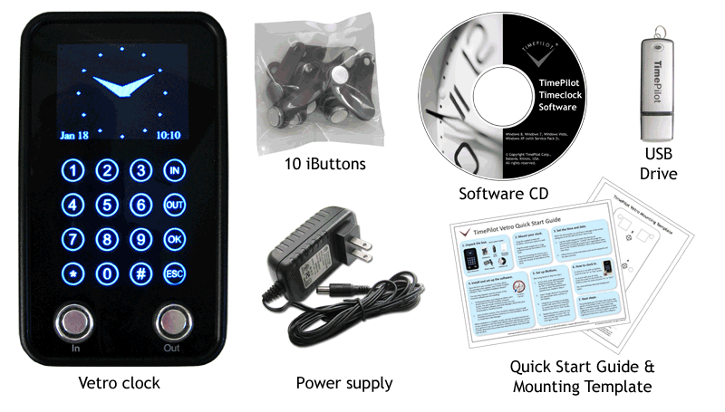 TimePilot timeclocks: TimePilot Vetro